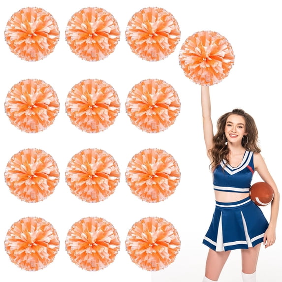 Pom Poms Cheer 12 Pieces- Cheerleading Pompoms Handheld Squad Set For ...
