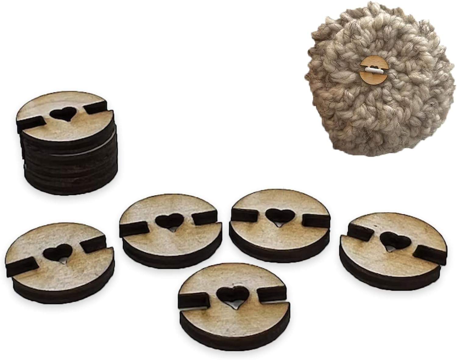 Pom Poms for Hats, Wood Pom Poms for Hats Buttons, Hat Pom Poms Holder ...