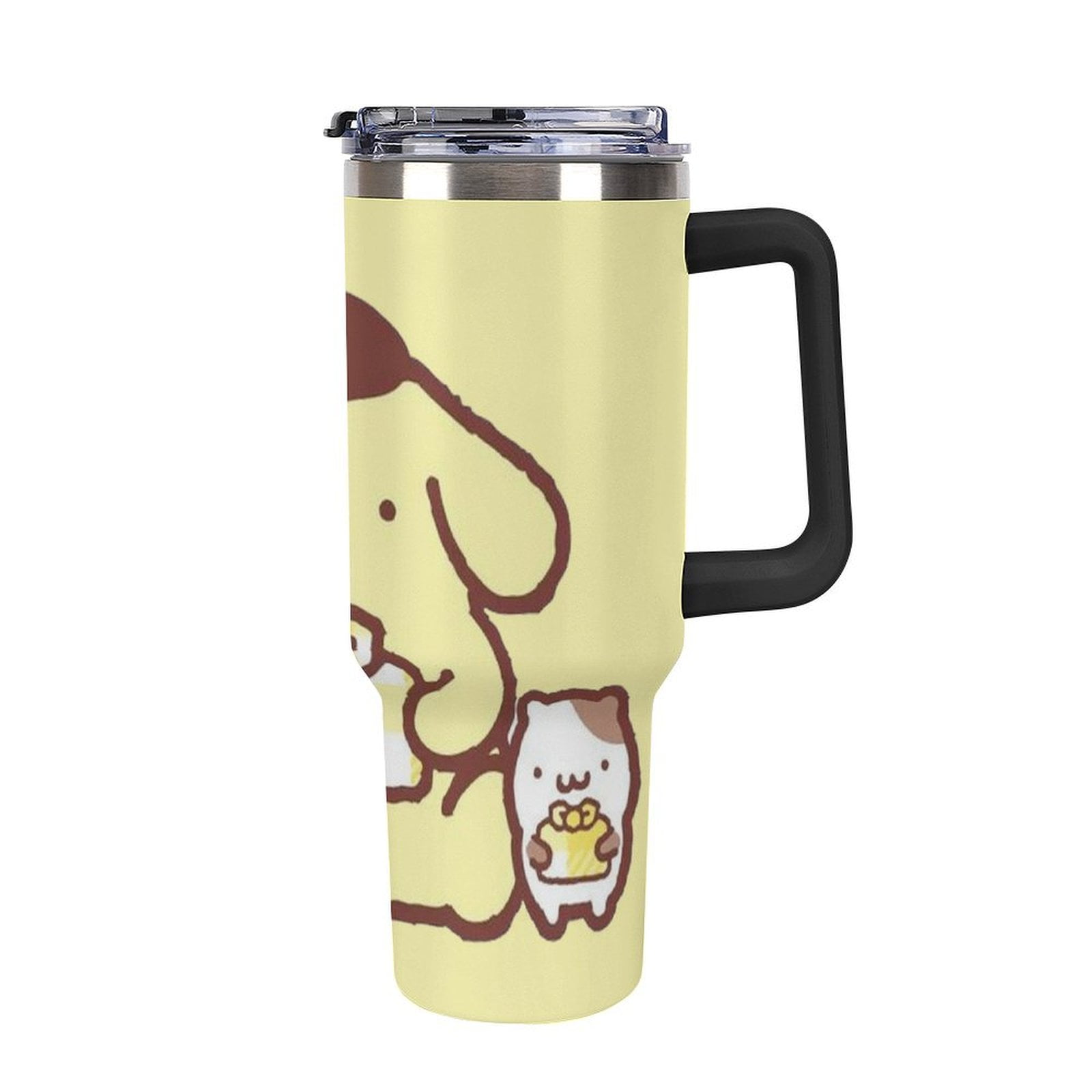 Pom Pom Purin 40oz Large Capacity Car Cup Tumbler with Handle And Straw ...