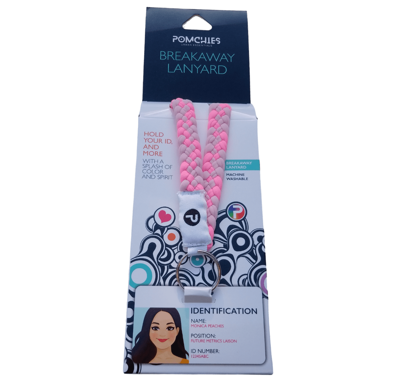 Pomchies Breakaway Lanyard Pink/Light Pink PB49207W - Walmart.com