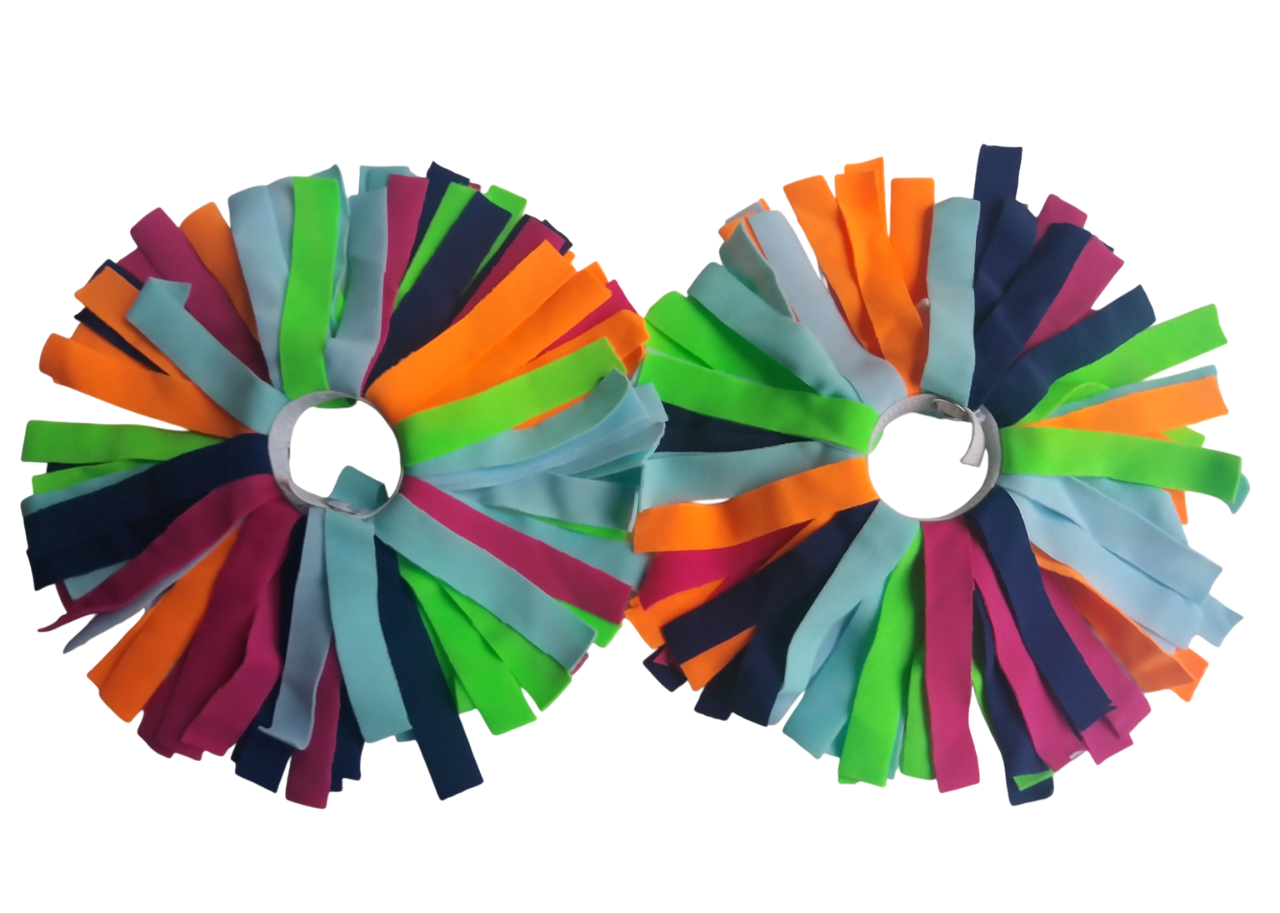 Pomchies Bright Elastic Luggage ID Tags, Snap-on Pom-Poms, 2-Pack, Navy ...