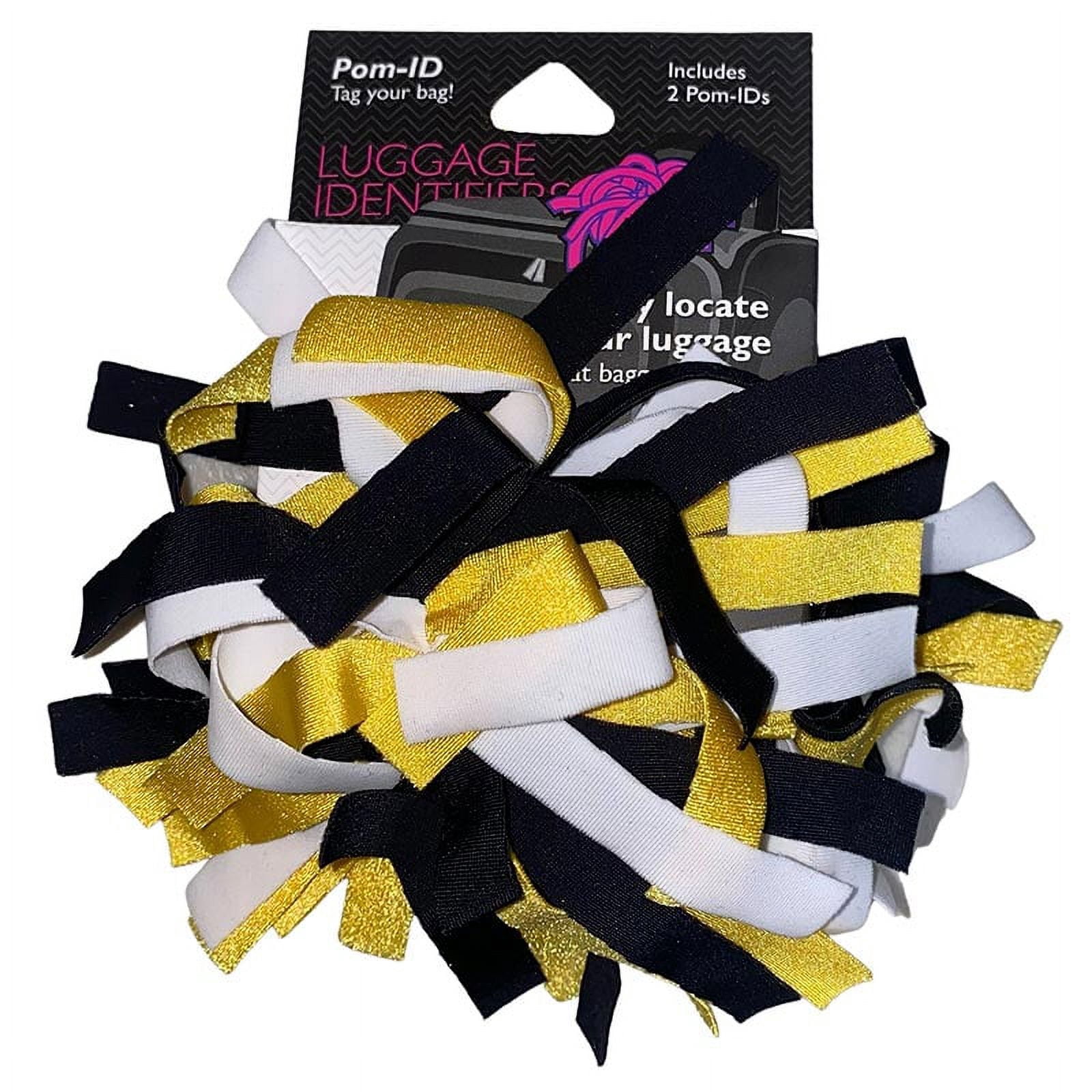 Pomchies Pom-ID Brightly Colored Luggage ID Tag pom-pom, Black/White ...