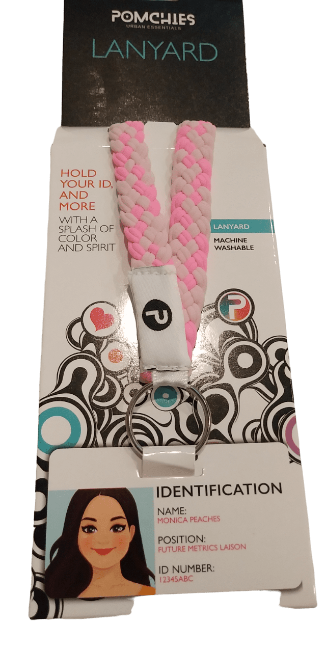 Pomchies Pom-Lanyard Identification Holder Multicolor Pink P49207W ...