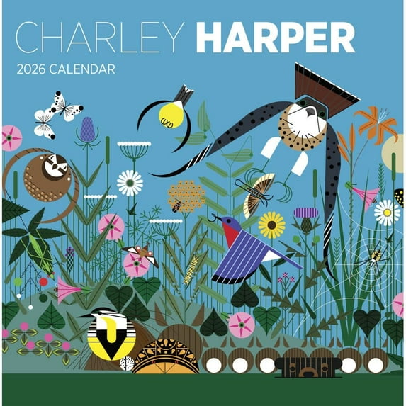 Pomegranate, Charley Harper 2026 Wall Calendar, 12'' X 12'', 12-Month ...