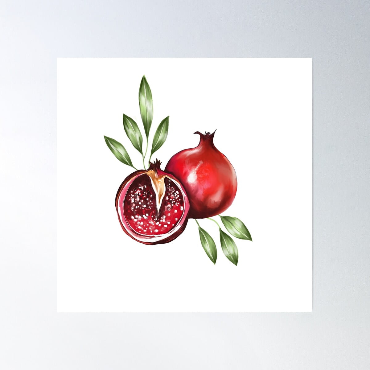 Pomegranate Poster Wall Art, Modern Wall Decor For Living Room Bedroom ...