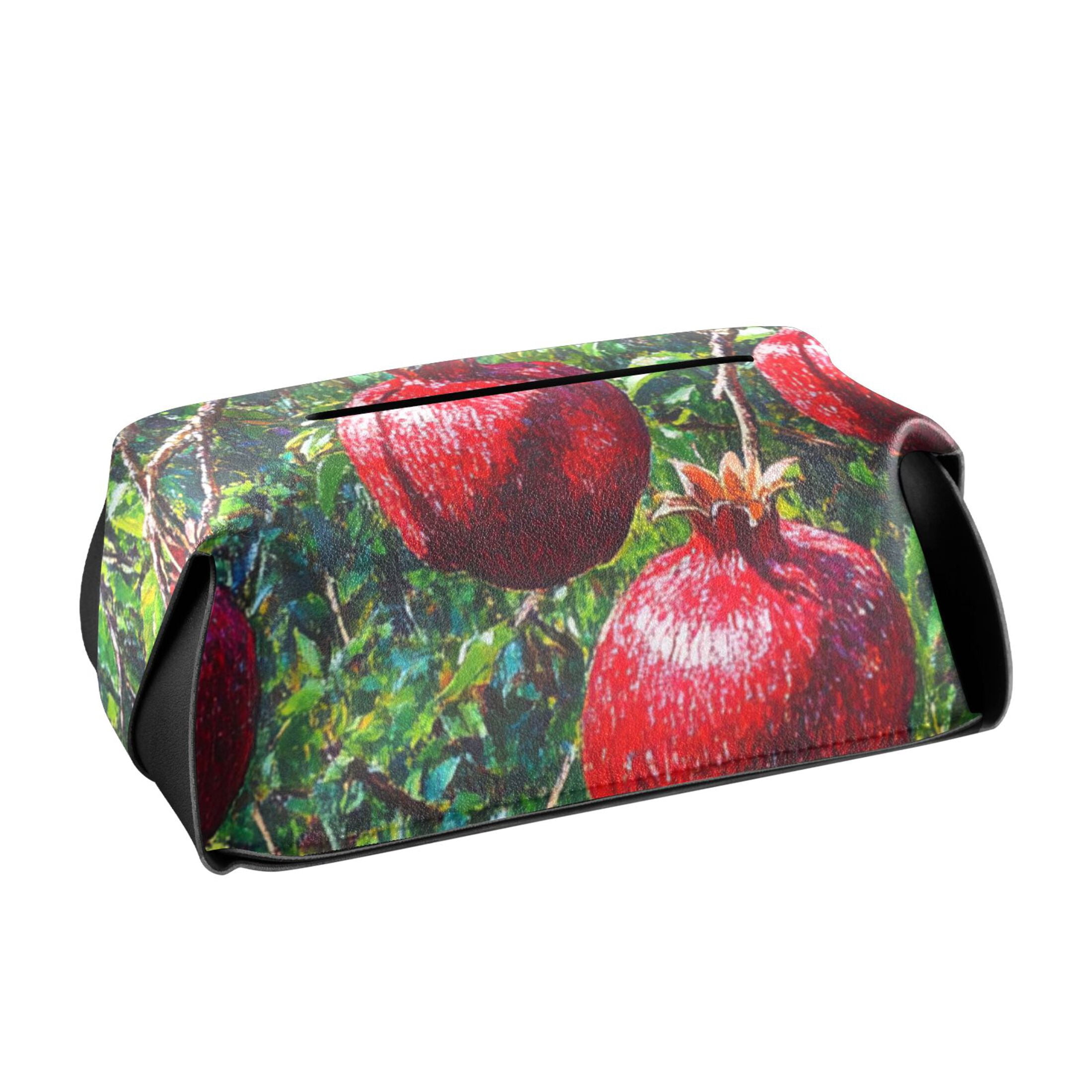 Pomegranate Tree Tissue Box Cover Leather Square Rectangle Tissue Box ...
