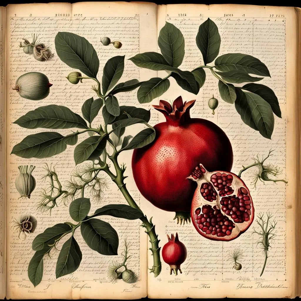 Pomegranate plant illustration 500-piece wooden puzzle, teen ...