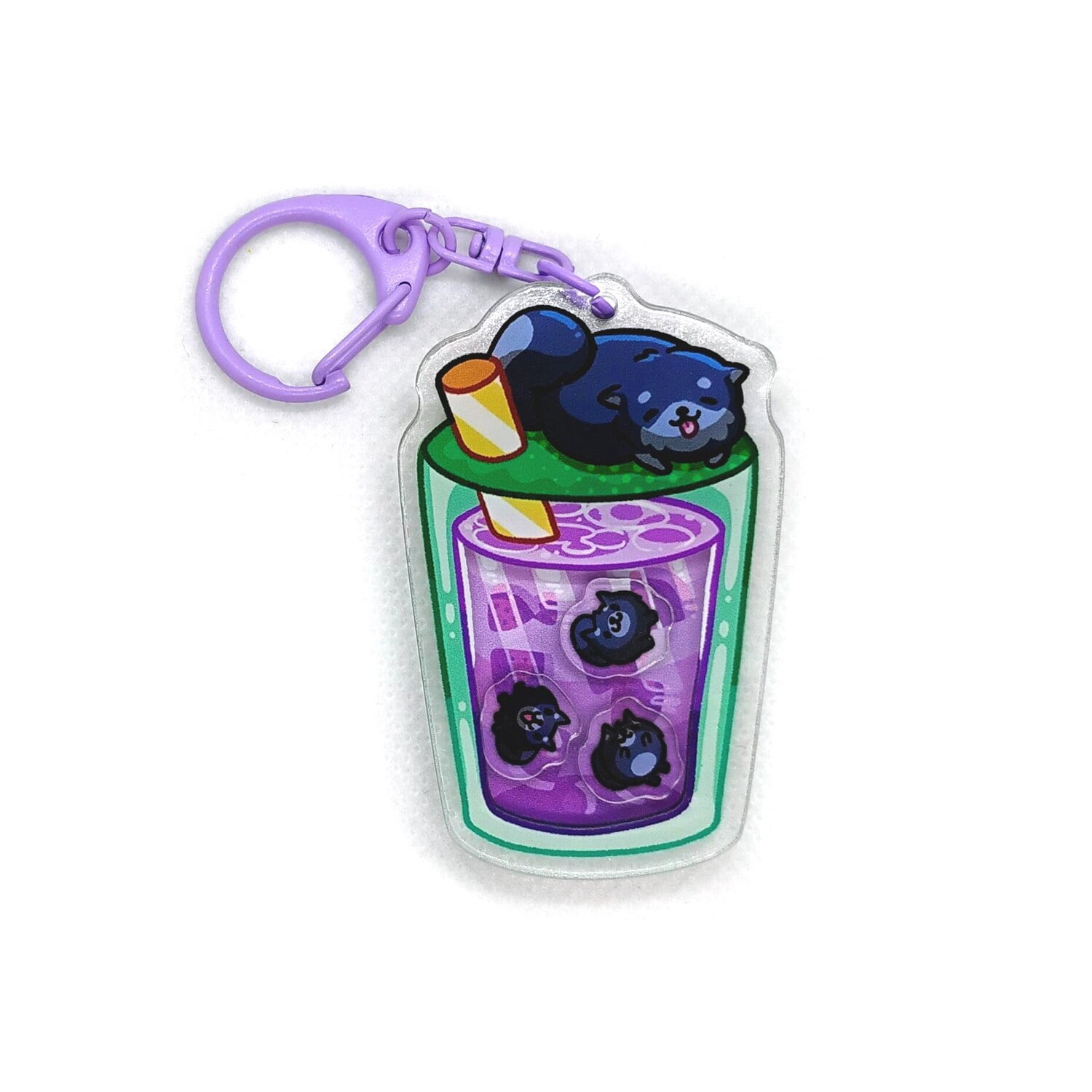Pomeranian Boba Shaker Keychain: Kawaii Puppy Bubble Tea (1 keychain ...
