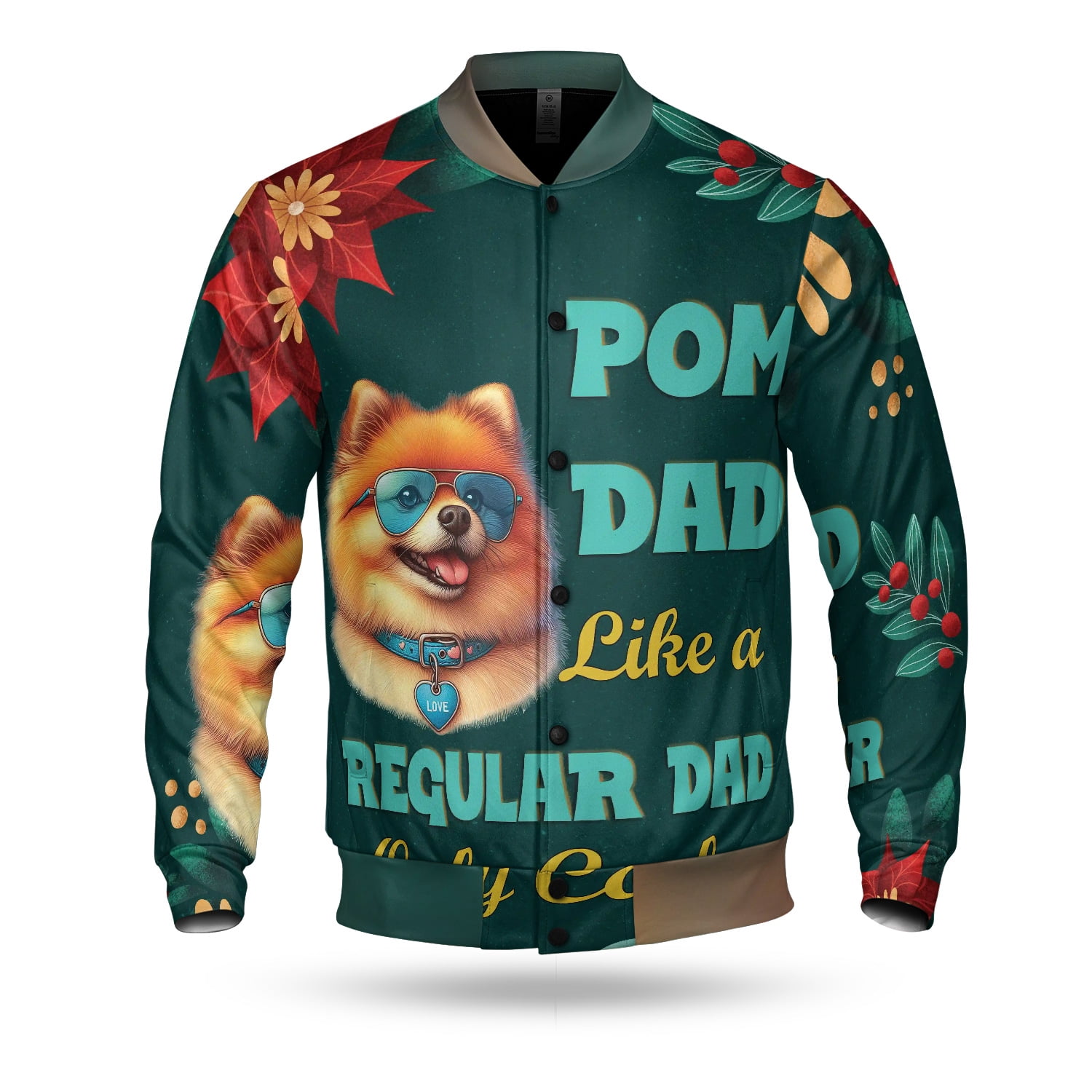 Pomeranian Dad Like a Regular Dad Only Cooler Happy Father's Day All ...