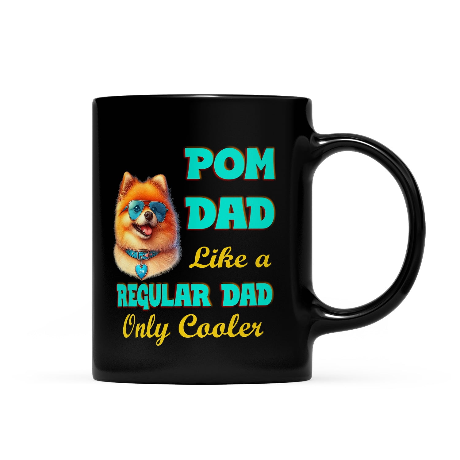 Pomeranian Dad Like a Regular Dad Only Cooler Happy Father's Day Mug ...
