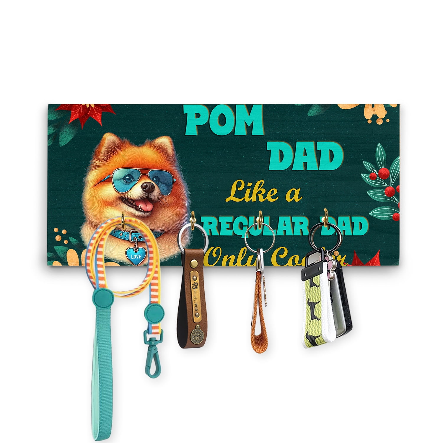 Pomeranian Dad Like a Regular Dad Only Cooler Happy Father's Day Wood ...