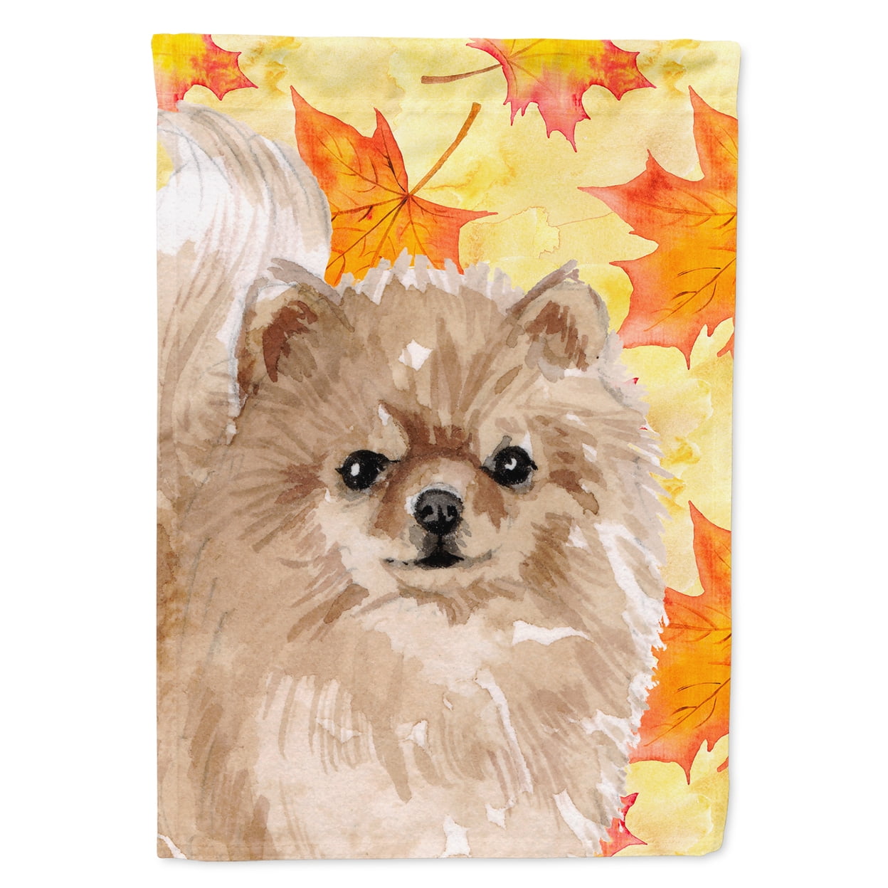 Pomeranian Fall House Flag - Walmart.com