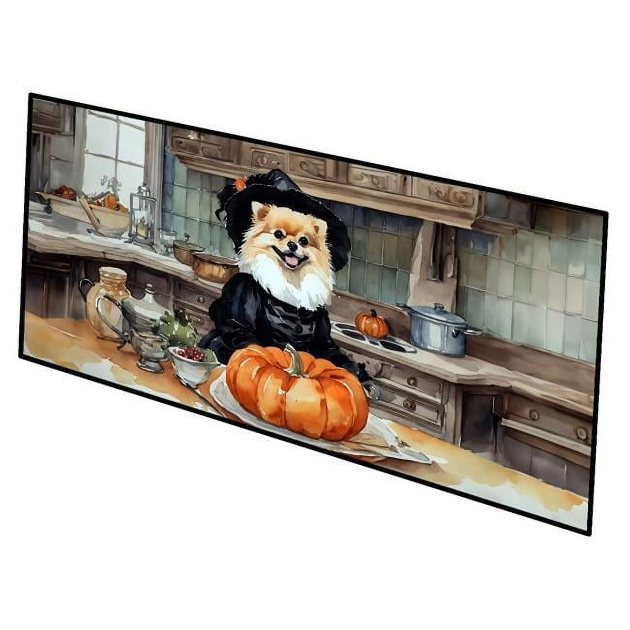 Pomeranian Fall Kitchen Pumpkins Runner Mat 28x58 58 in x 28 in ...