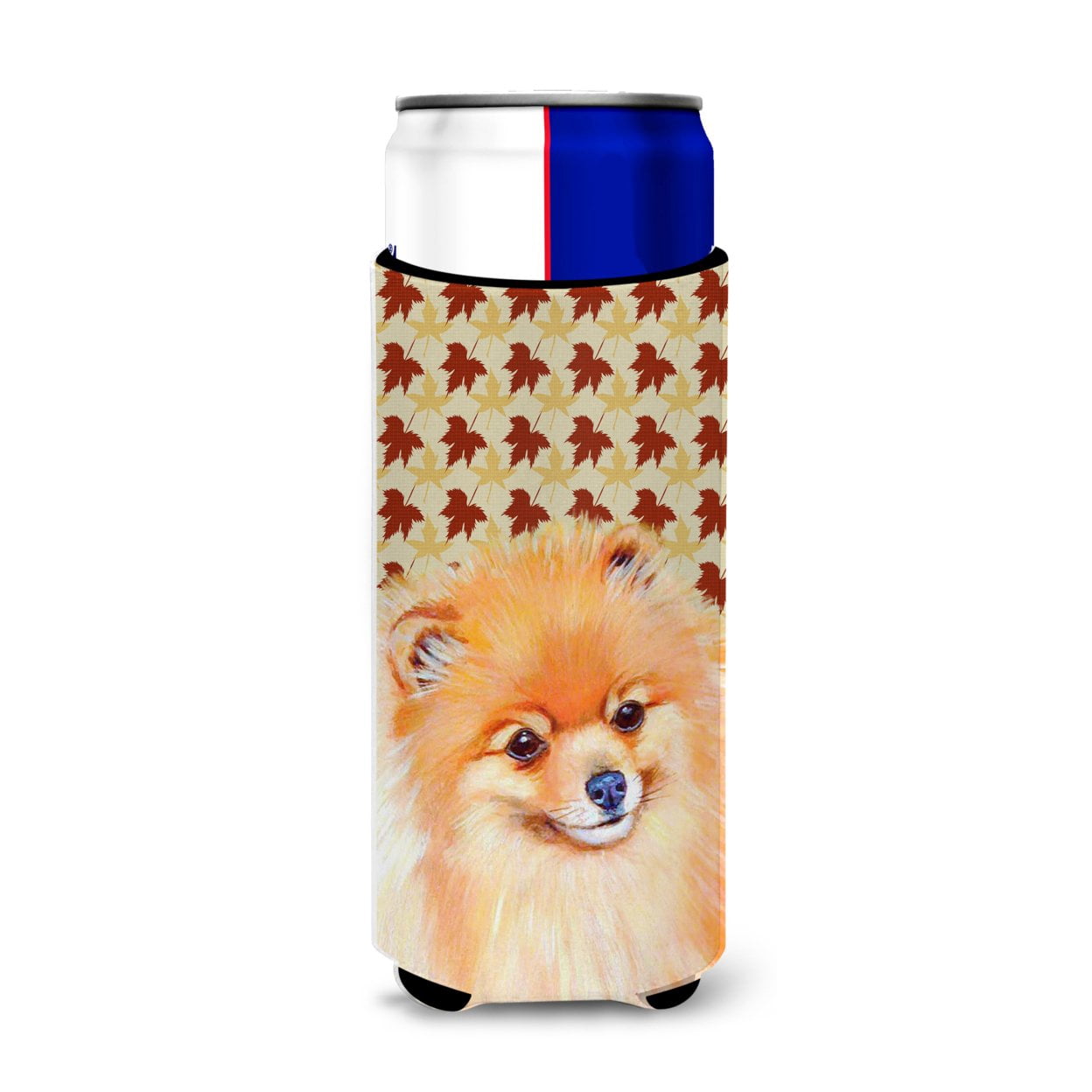 Pomeranian Fall Leaves Portrait Ultra Hugger for slim cans - Walmart.com