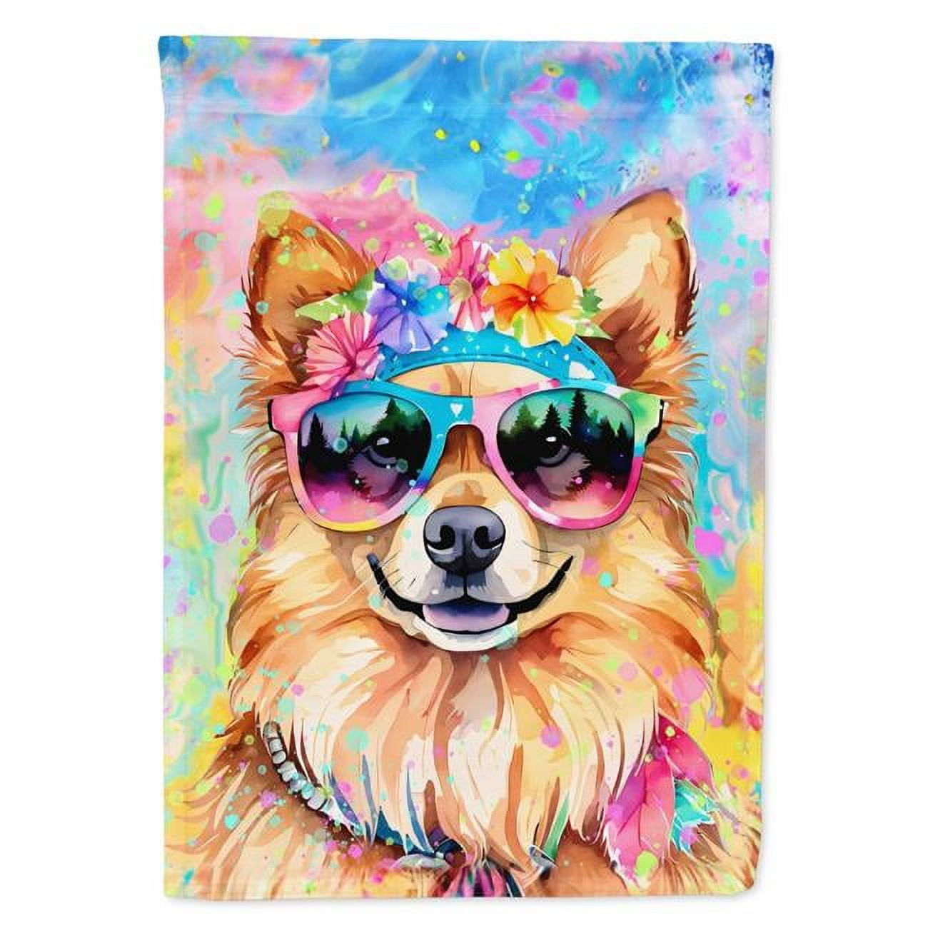 Pomeranian Hippie Dawg House Flag 28 in x 40 in - Walmart.com