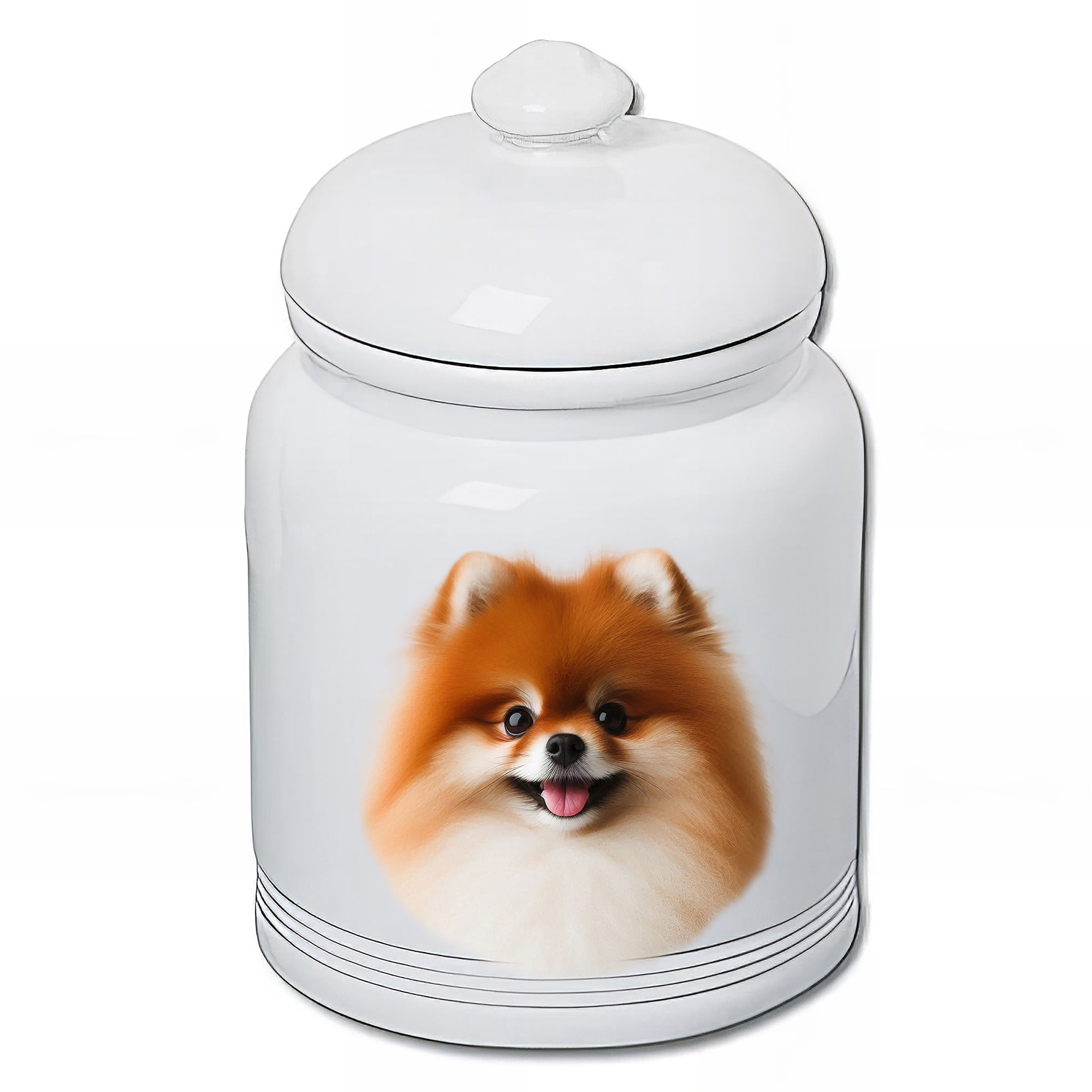 Pomeranian Red - Best of Breed Dog and Cat Ceramic Treat Jar - Walmart.com