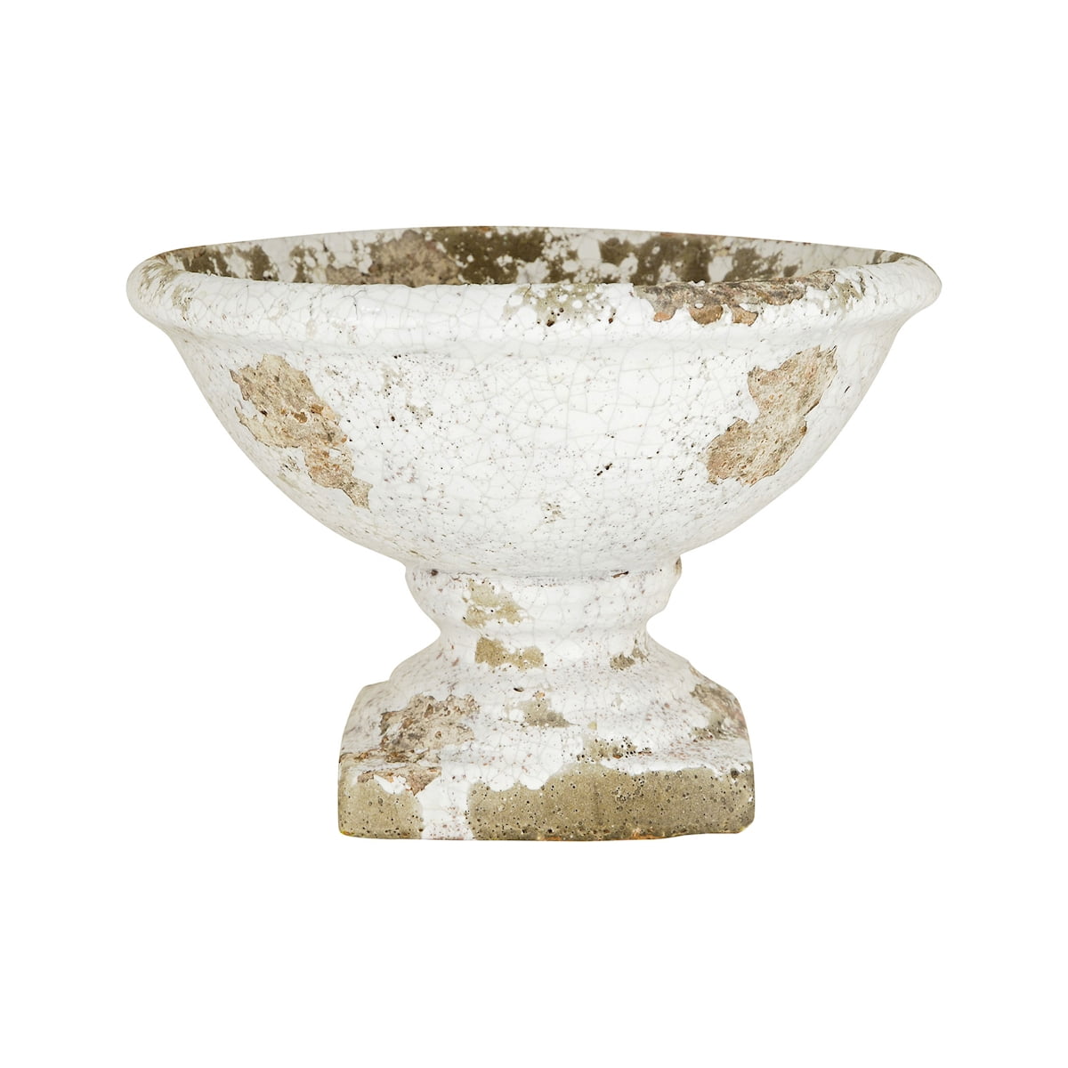 Pomeroy 563027 Castleton Antique White Crackle Outdoor Garden Pedestal ...
