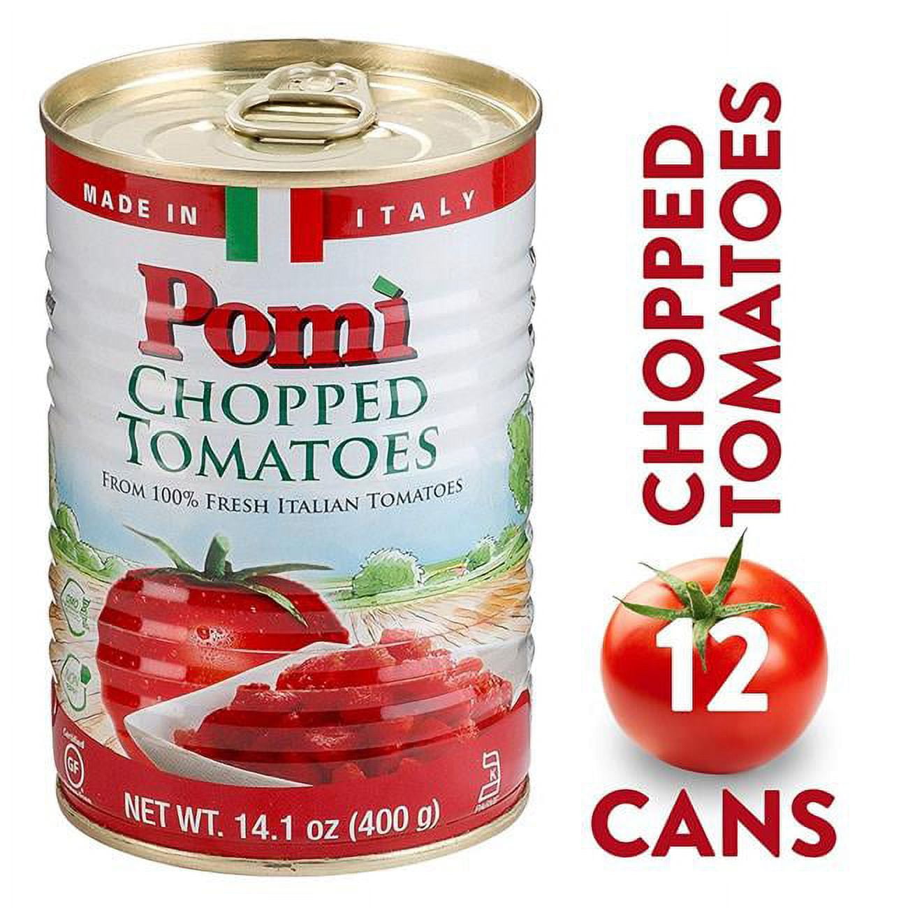 Pomi 00340346 Chopped Tomatoes - Pack of 12 - Walmart.com