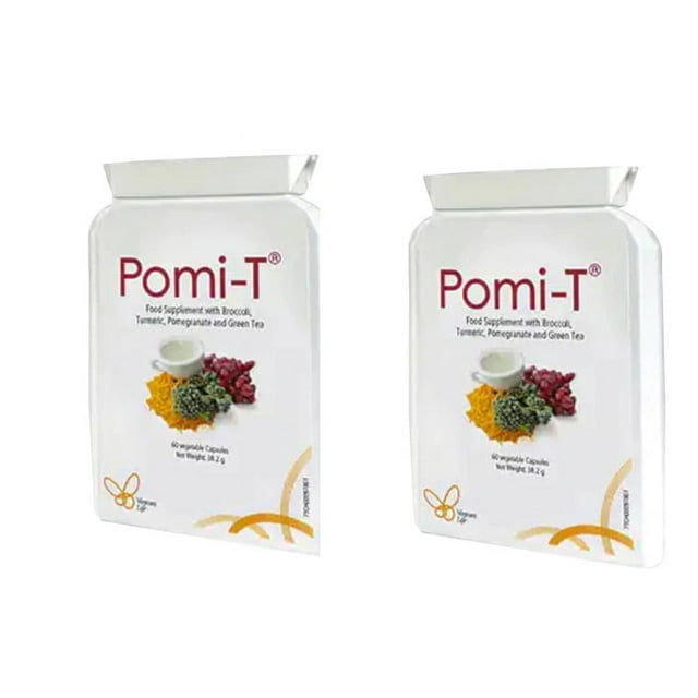 Pomi-T Natural Polyphenol Food Supplement, 120 Vcaps (Pack of 2), with ...