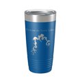 Pomme de Terre Lake Map Tumbler Travel Mug Insulated Laser Engraved ...