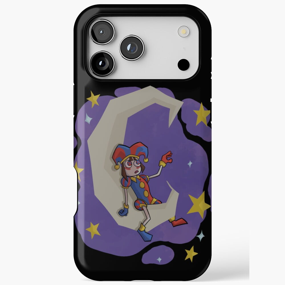 Pomni and The Moon Celestial Digital Circus Art Compatible Phone Case ...
