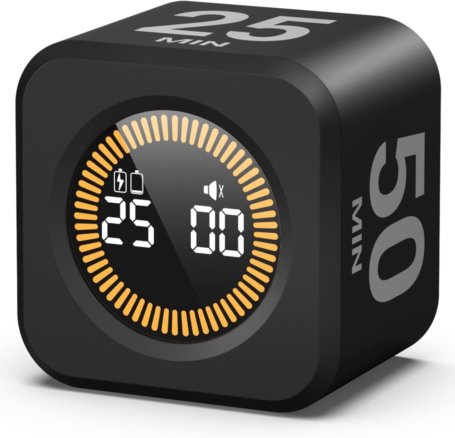 Pomodoro Cube Timer Productivity Visual Timer - 5/10/25/50 Min Rotating ...