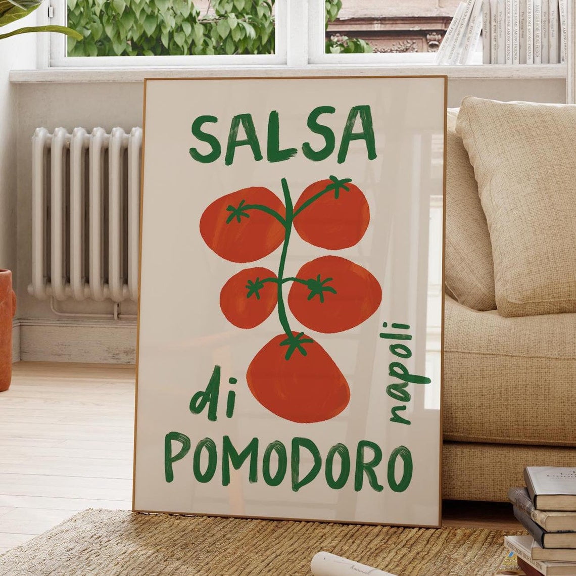 Pomodoro Napoli Wall Art, Cherry Tomato Poster, Food Art Poster ...