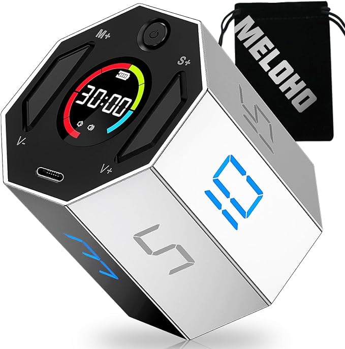 Pomodoro Timer, Magnetic Visual Timer with Flip Countdown, Silent ...