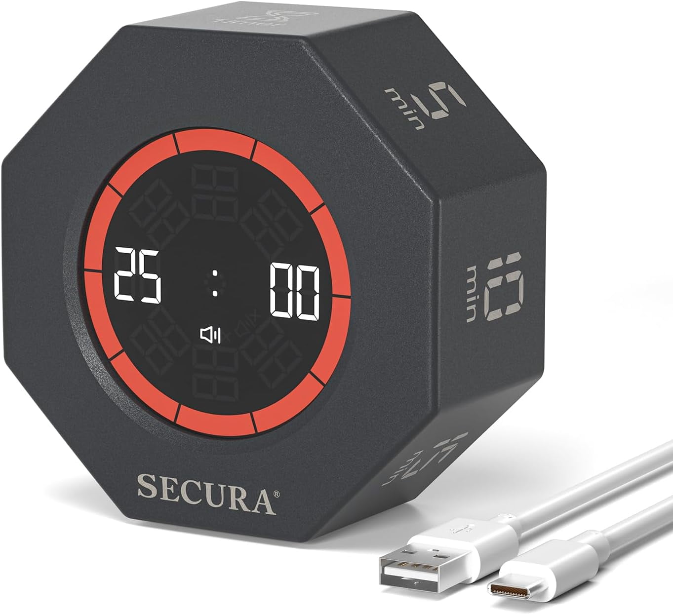 Pomodoro Timer, Rotating Cube Time Tracker, Flip Gravity Sensor with 7 ...