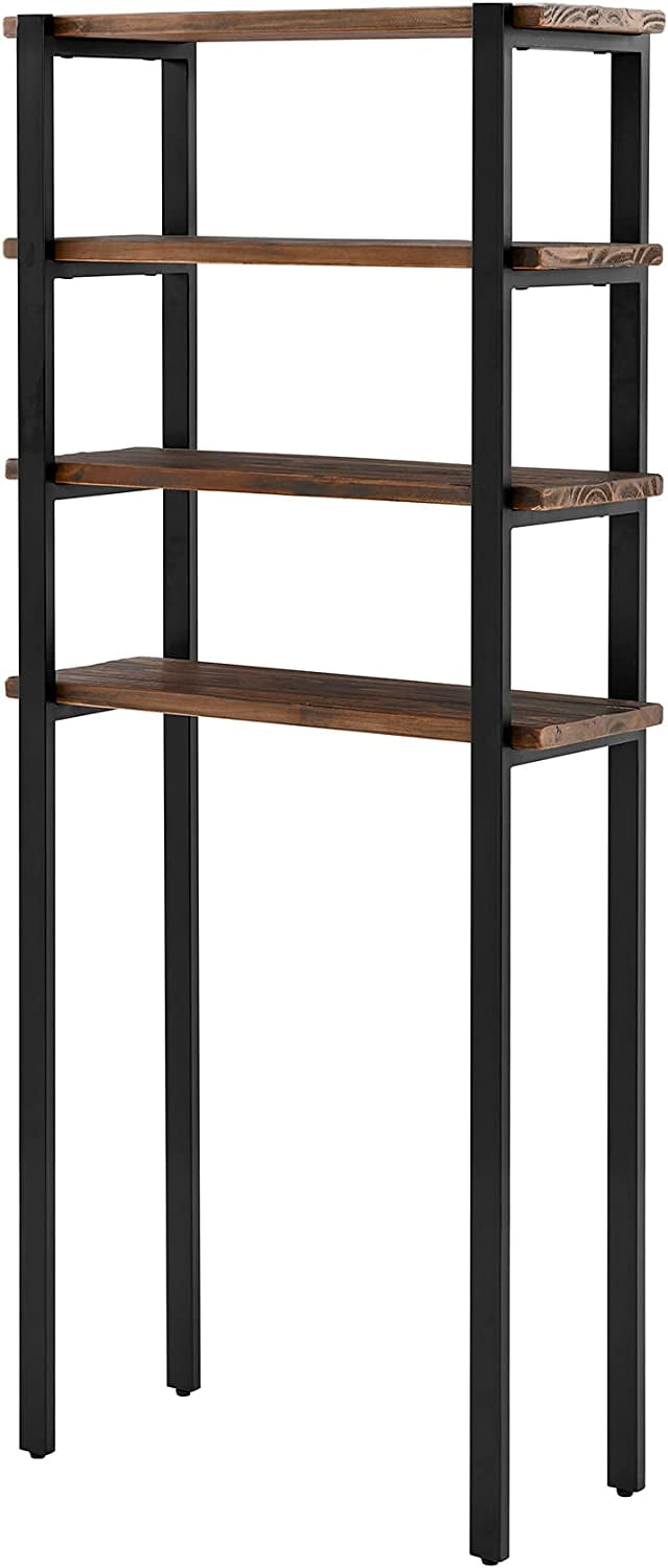 Pomona Over The Toilet Spacesaver Storage, 64-Inch Natural Bath Shelf ...