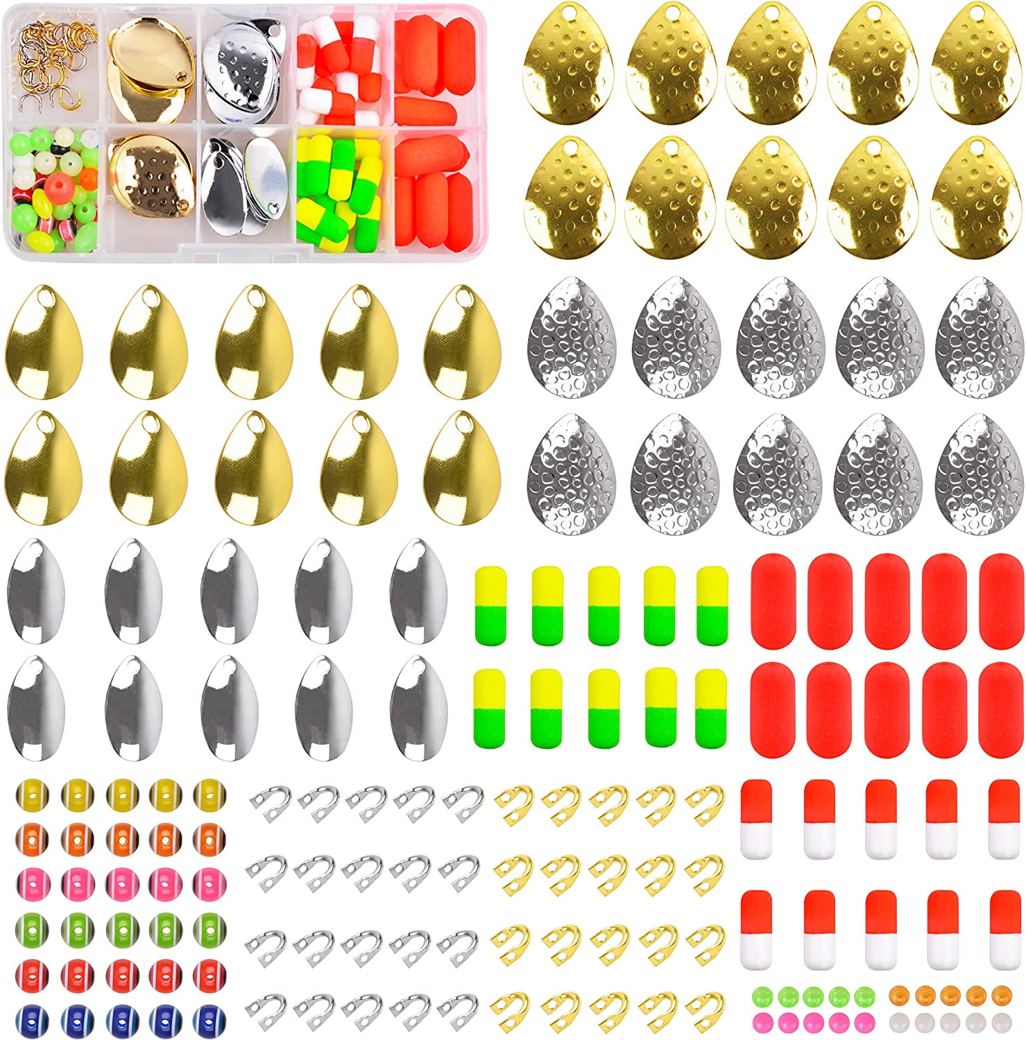 Pompano Floats Colorado Fishing Lure Making Kit, 170pcs Walleye Spinner ...