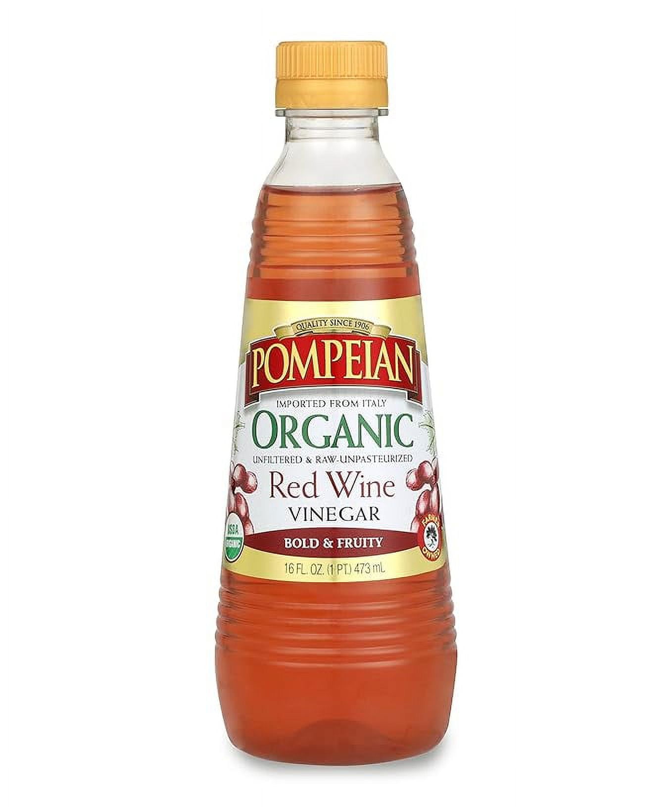 Pompeian Gourmet Organic Red Wine Vinegar, Unfiltered & Unpasteurized ...