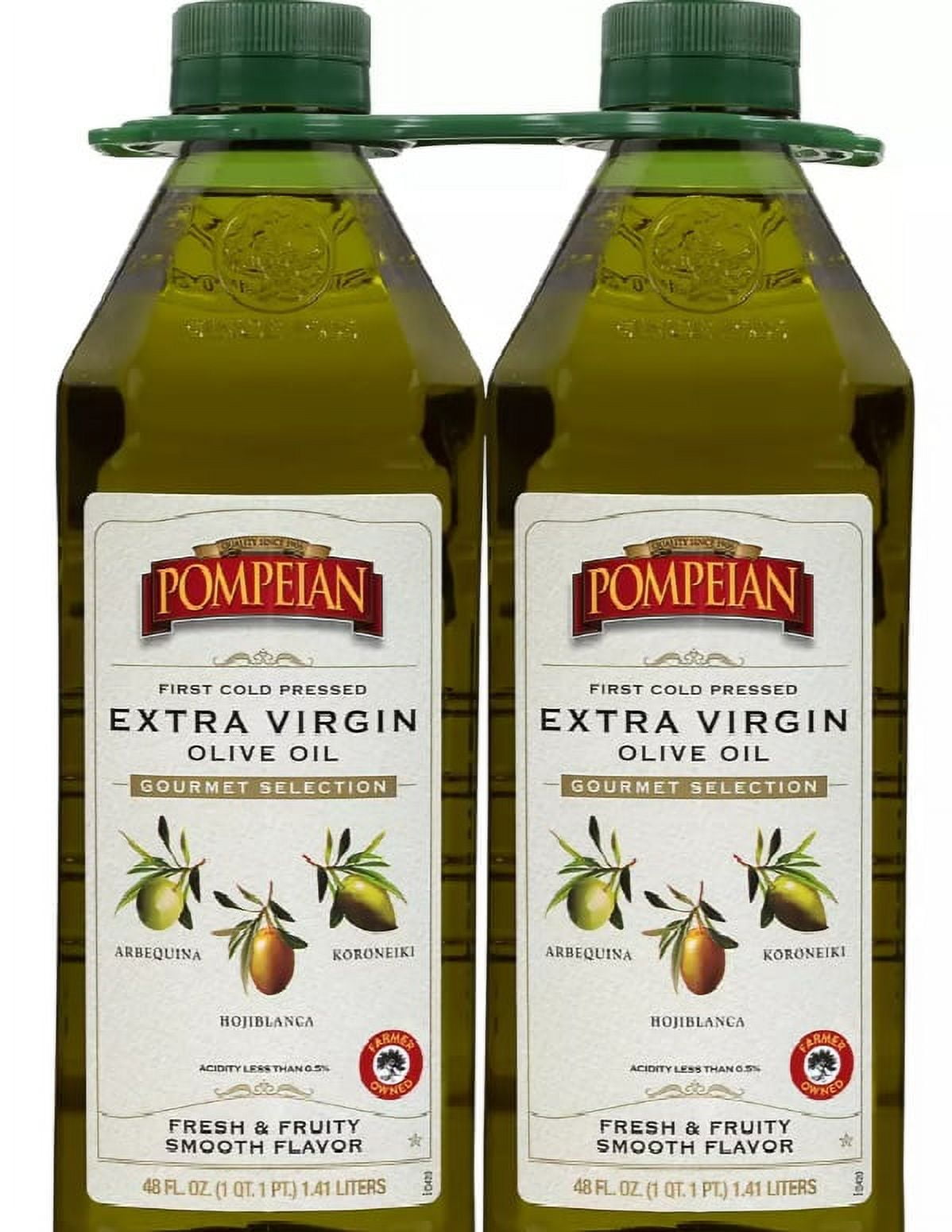 Pompeian Gourmet Selection Fresh Pressed Extra Virgin Olive Oil, 2-48 ...