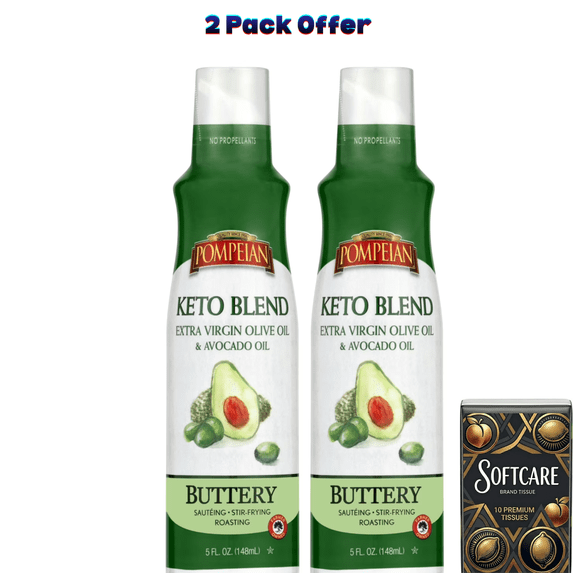Pompeian Keto Blend Extra Virgin Olive Oil & Avocado Oil Cooking Spray ...