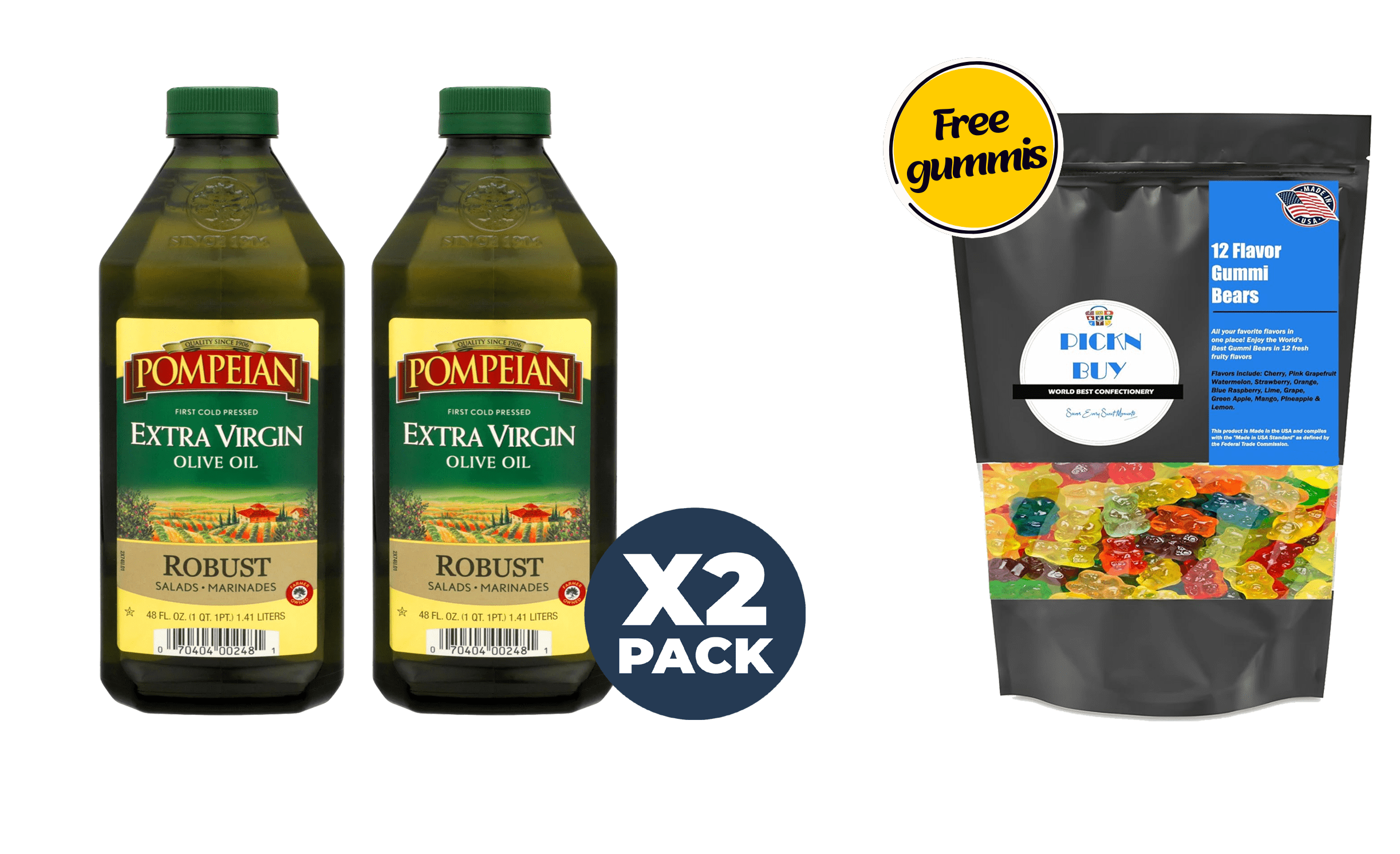 Pompeian Robust Extra Virgin Olive Oil, 48 oz. - Walmart.com