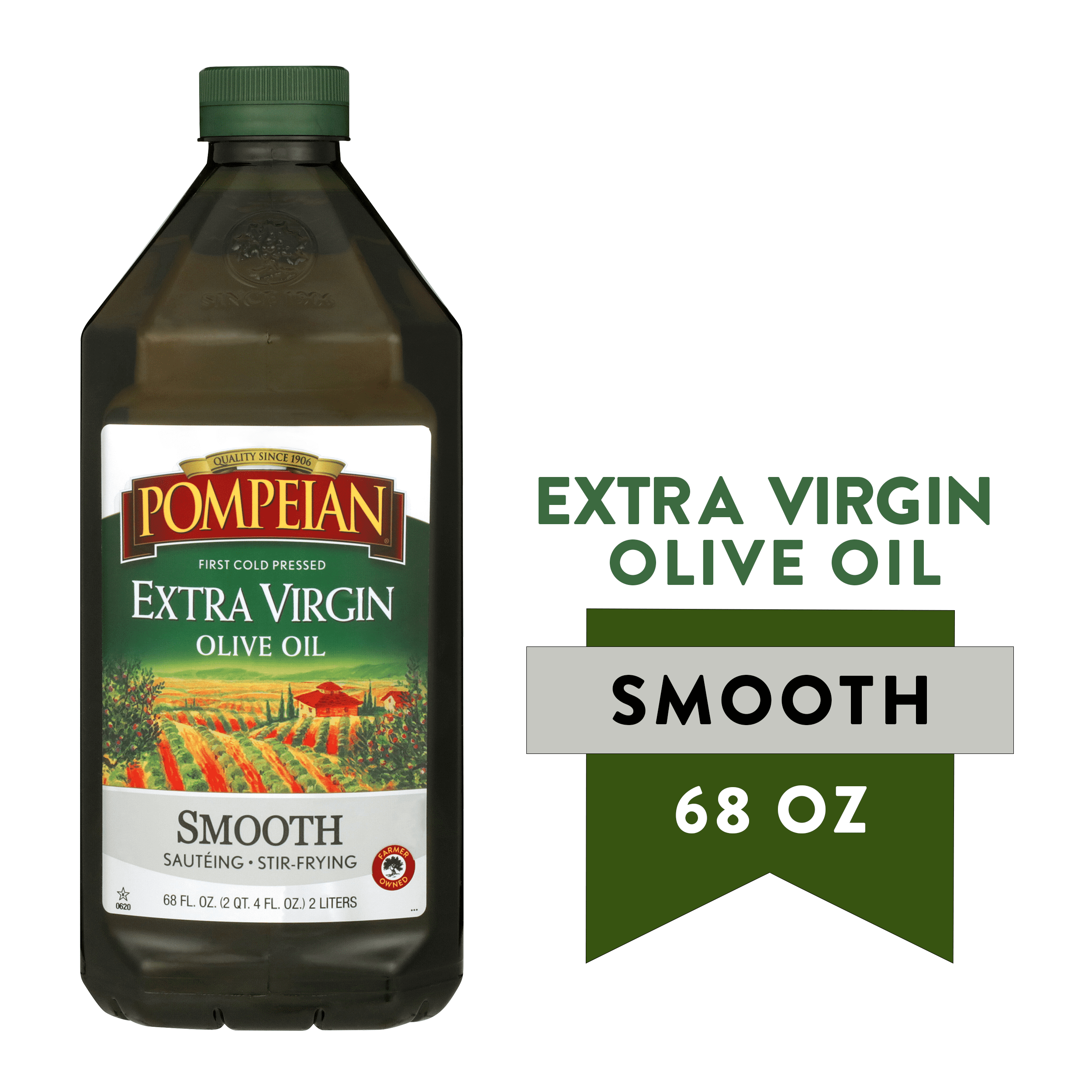 Pompeian Smooth Extra Virgin Olive Oil 68 Fl Oz - Walmart.com