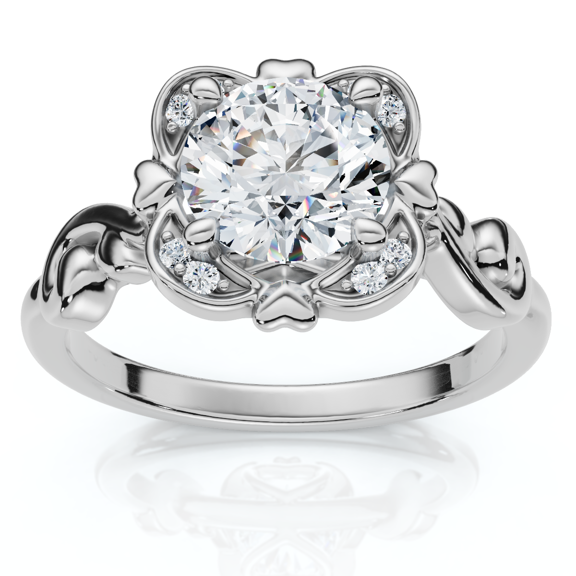 Pompeii Certified 3Ct East West Emerald Diamond Engagement Ring 14k ...