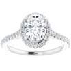 Pompeii 1 1/3 Ct Oval Diamond Vintage Halo Engagement Ring 14k White Gold Lab Grown - Walmart.com