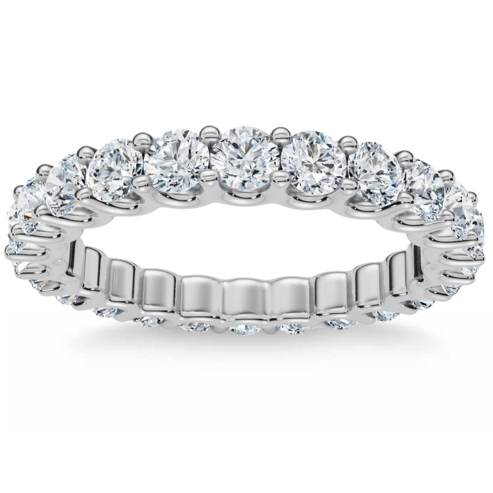 Pompeii 1 1/2 cttw Diamond Eternity Ring U Prong 14k White Gold Wedding ...