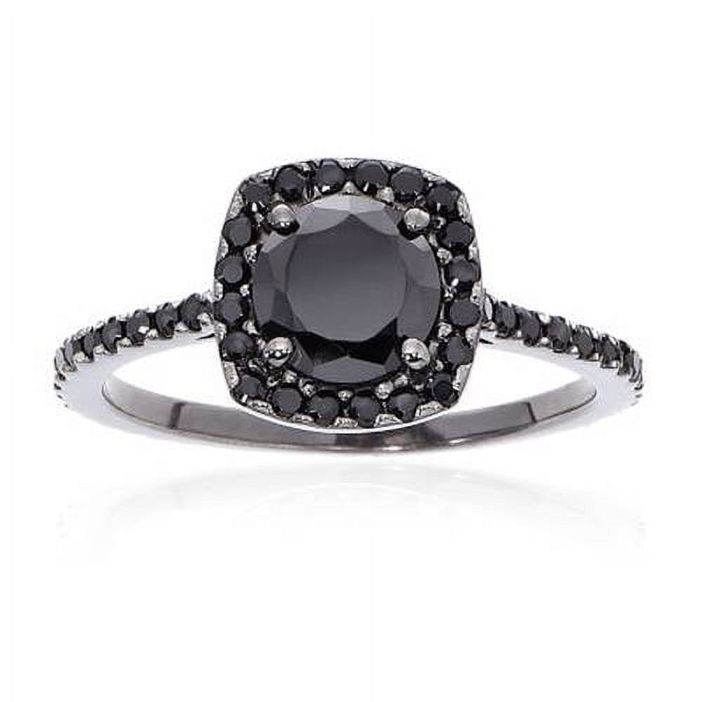 Pompeii3 1/2Ct Black Diamond Cushion Halo Engagement Ring 14K Black Gold - Walmart.com