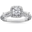 Pompeii 1 1/3 Ct Oval Diamond Vintage Halo Engagement Ring 14k White Gold Lab Grown - Walmart.com