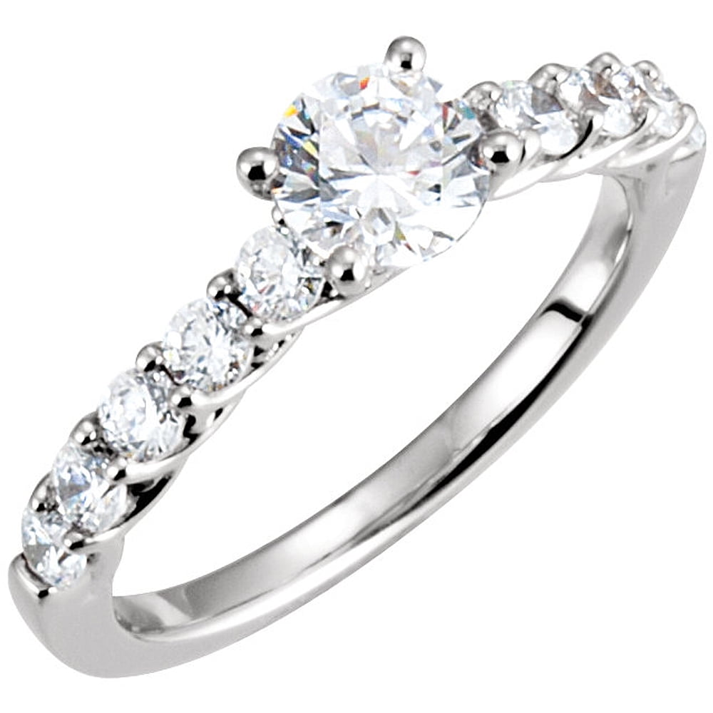Pompeii 1 1/4 Ct Diamond Woven Design Engagement Ring 14k White Gold ...