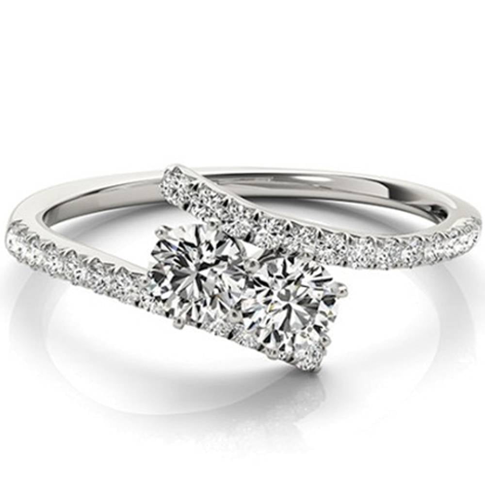 Pompeii 1 1/4 ct Two Stone Diamond Forever Us Engagement Ring Solitaire ...