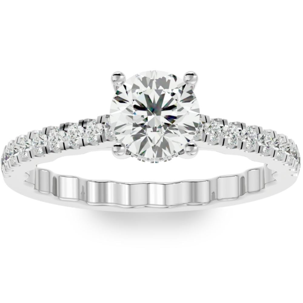 Pompeii 1 1/4Ct Diamond Engagement Ring in 10k White or Yellow Gold (G ...