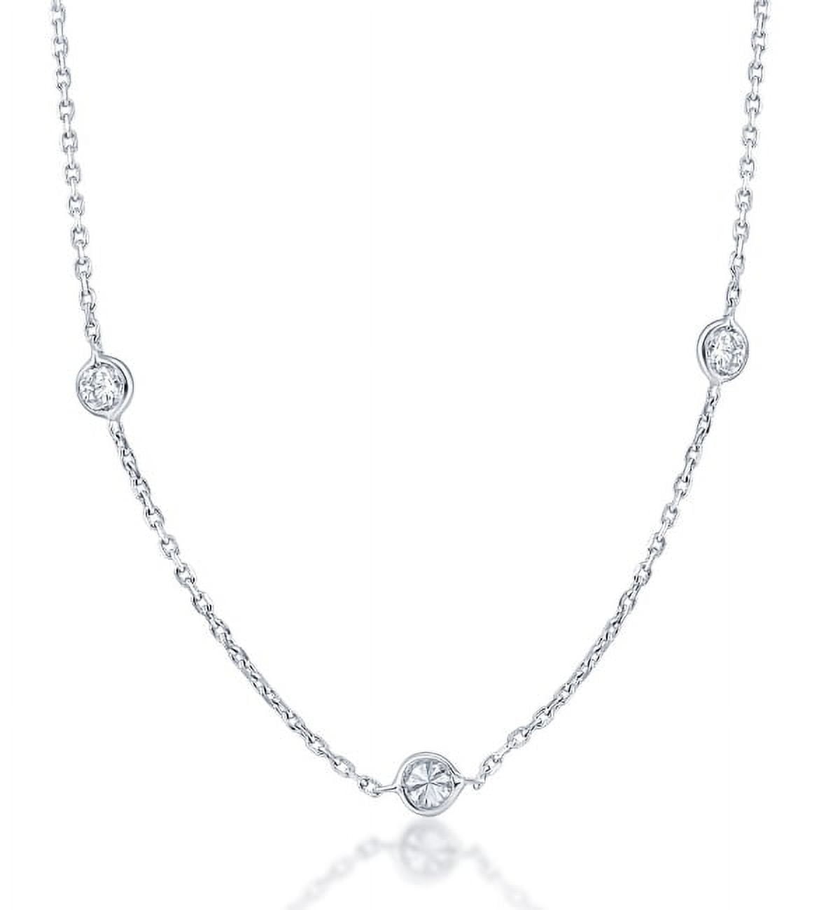 Pompeii 1 1/5Ct Diamonds By The Yard Necklace Lab Grown in 14k White or ...