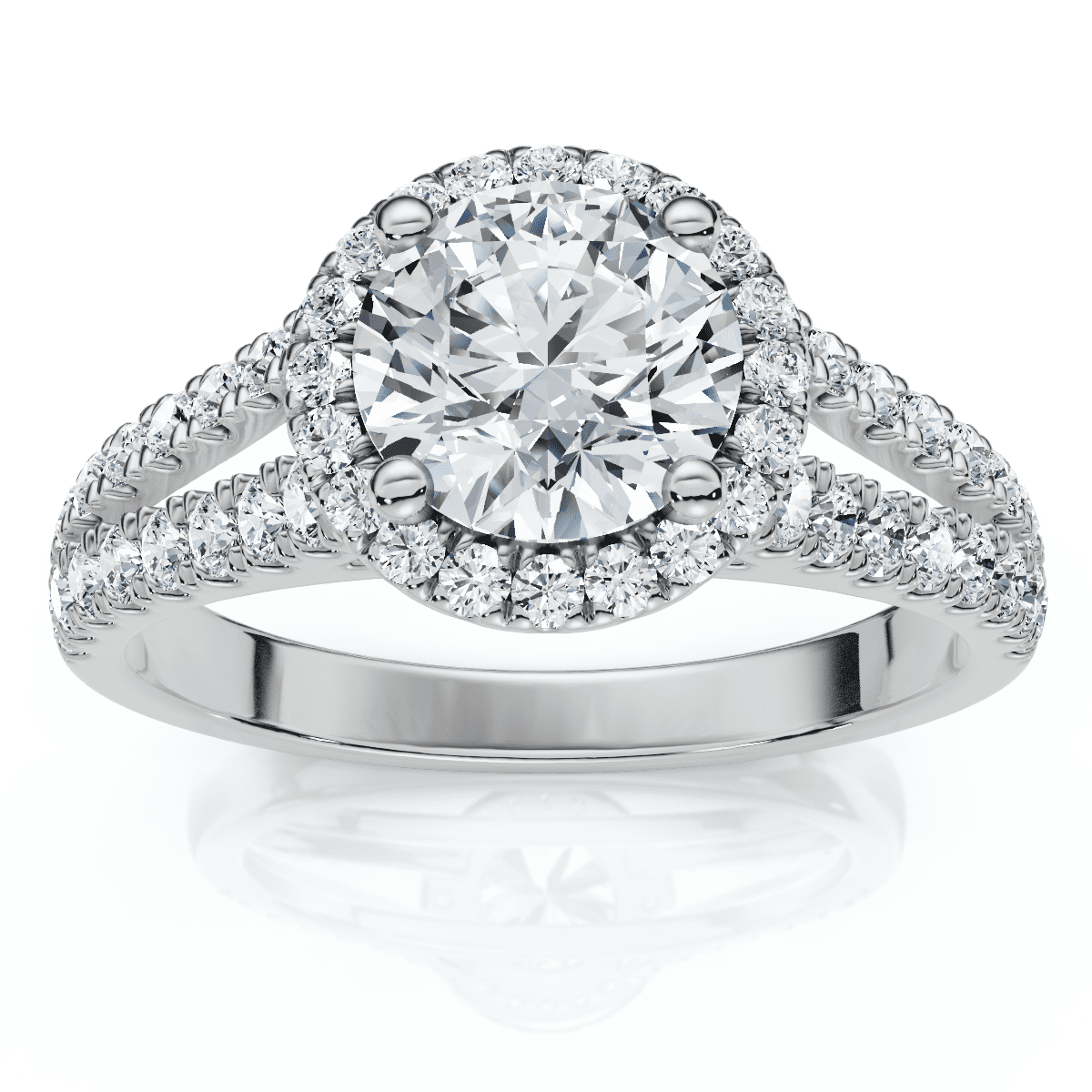 Pompeii 1 1/5Ct Divine Diamond Engagement Ring 14k Gold or Platinum Lab ...