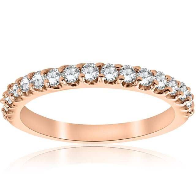Pompeii 1/2CT Diamond Ring 14k Rose Gold Womens Wedding Anniversary ...