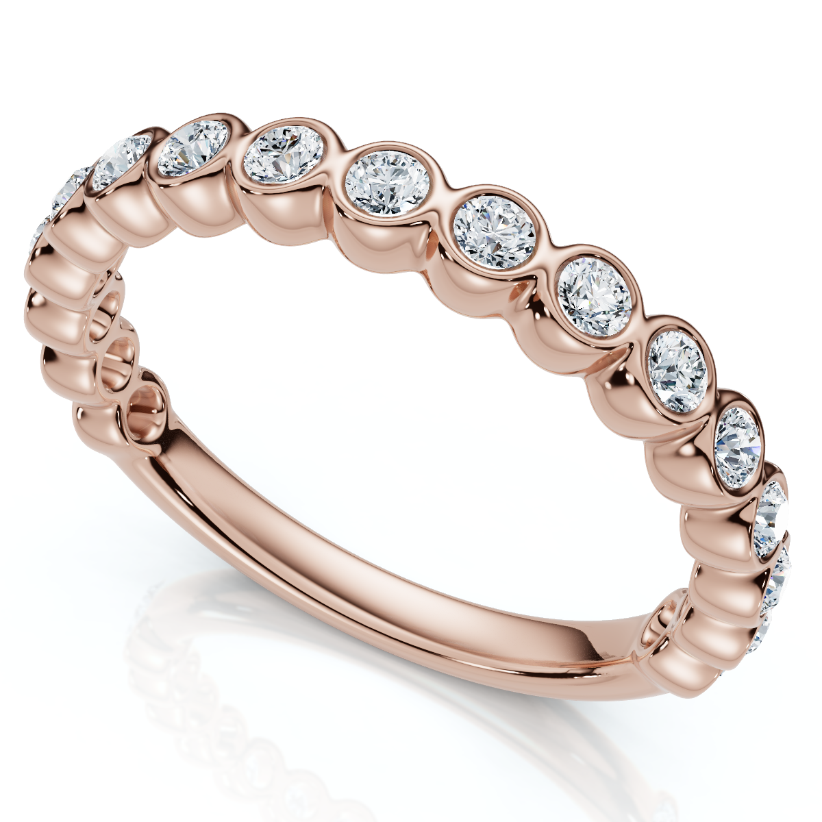 Pompeii 1/2Ct Diamond Wedding Ring Channel Set 14k Gold or Platinum Lab ...