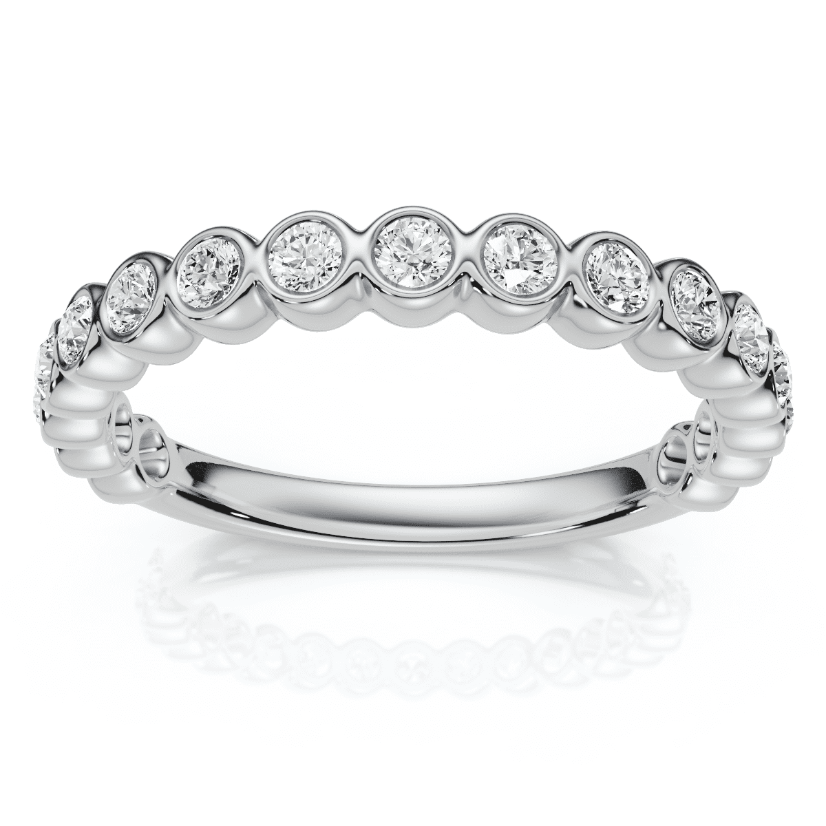 Pompeii 1/2Ct Diamond Wedding Ring Channel Set 14k Gold or Platinum Lab ...