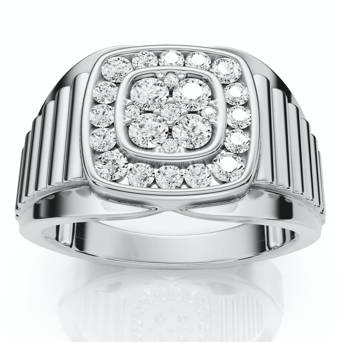 Pompeii 1/2Ct Men's Everett Diamond Wedding Ring 10k Gold Anniversary ...